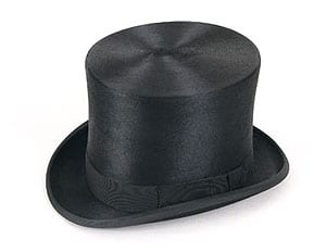 The world's finest top hat: the polished black fur top hat by Christys ...